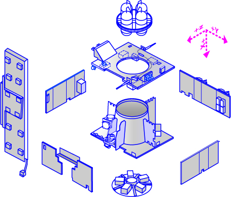 ESA - Exploded view of Service Module with propulsion - view 2
