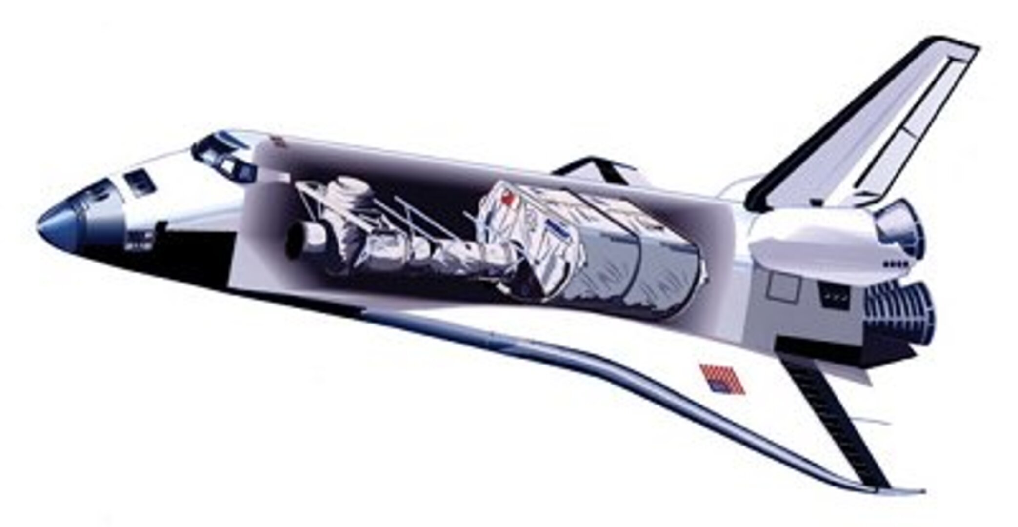 ESA - Shuttle payload bay configuration with Spacehab ESA - Shuttle payload bay configuration with Spacehab