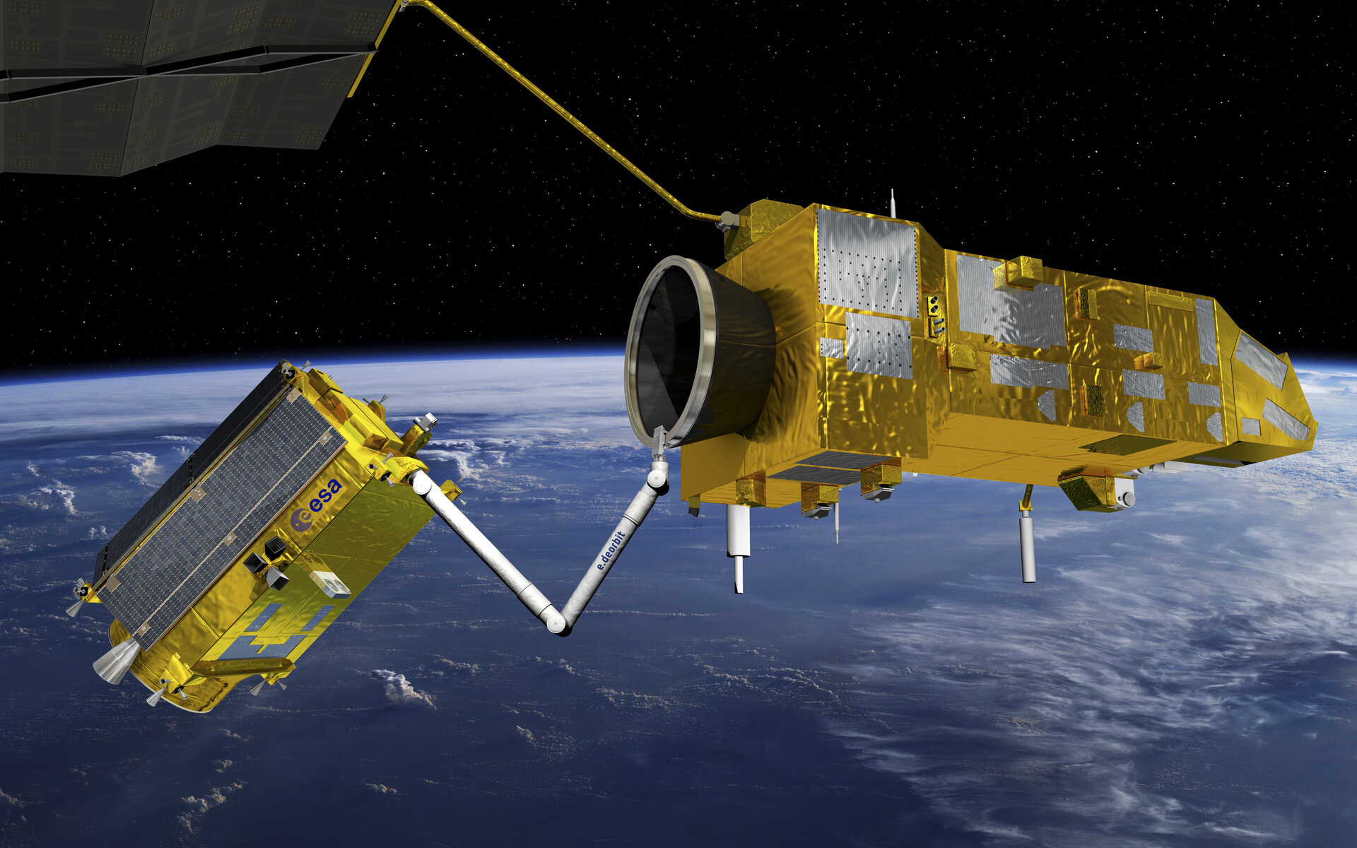 ESA - e.Deorbit grabbing debris ESA - e.Deorbit grabbing debris