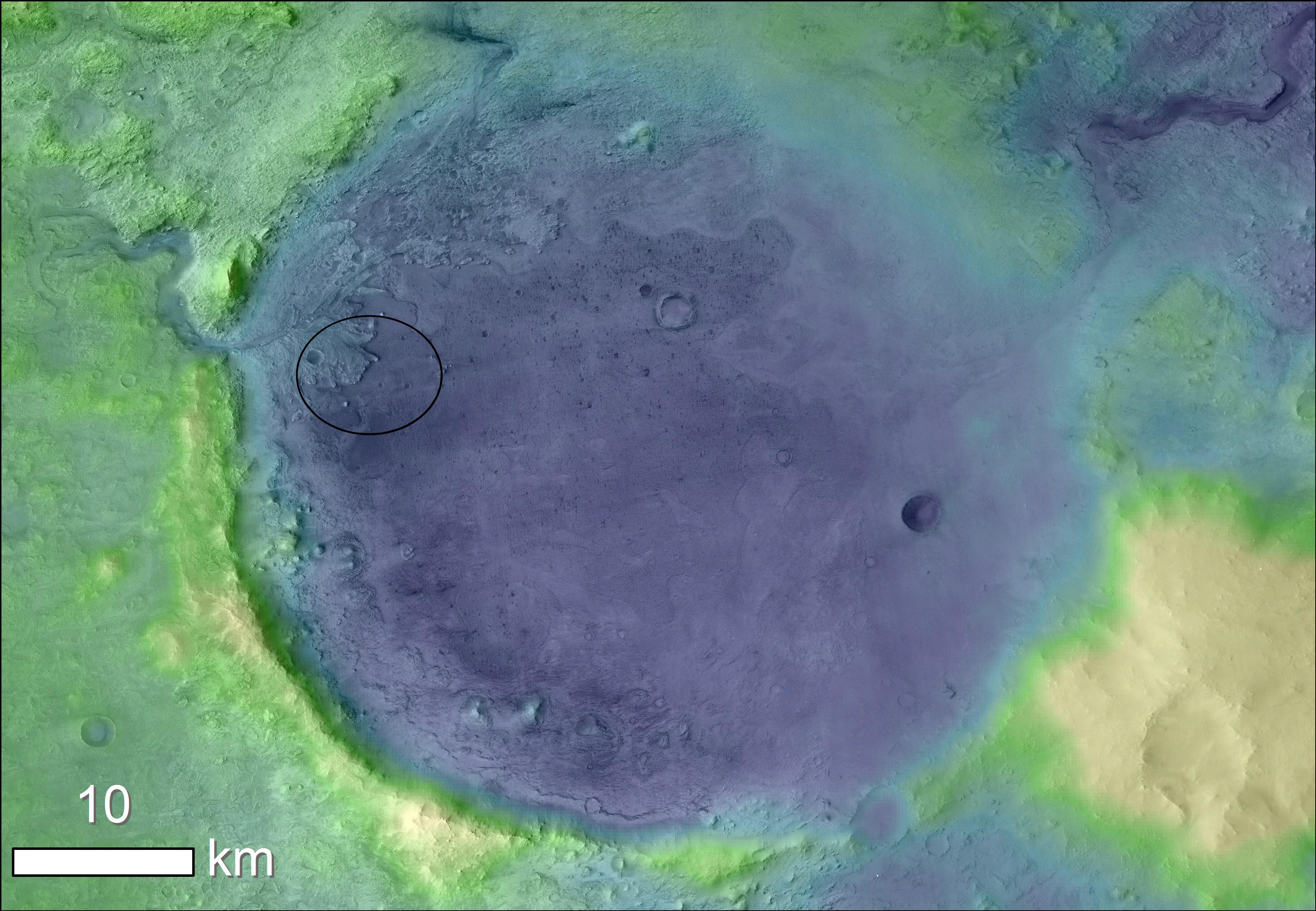 ESA - The ancient lakeshore of Jezero crater on Mars ESA - The ancient lakeshore of Jezero crater on Mars