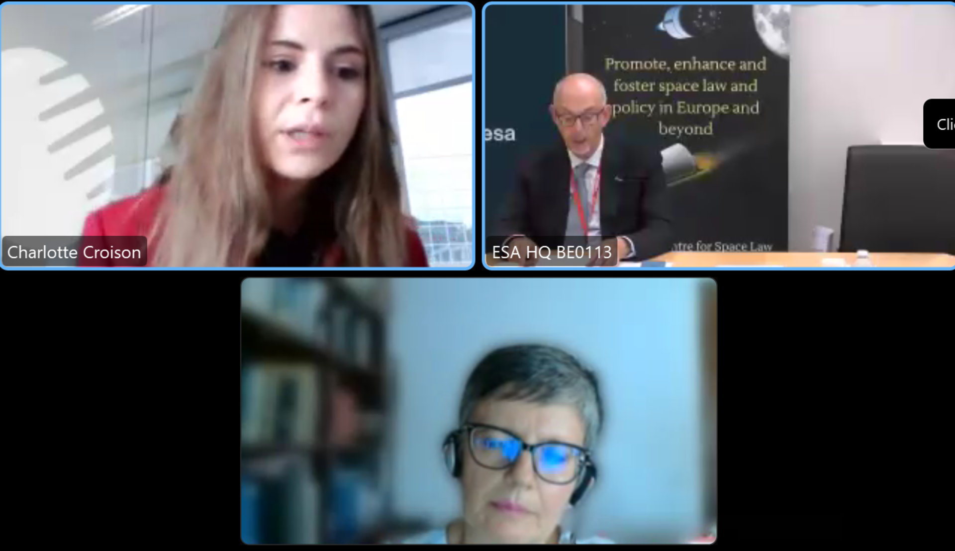 ESA - ECSL YLS Participant: Charlotte Croison & Chairs: Sergio Marchisio & Maria del Carmen ...