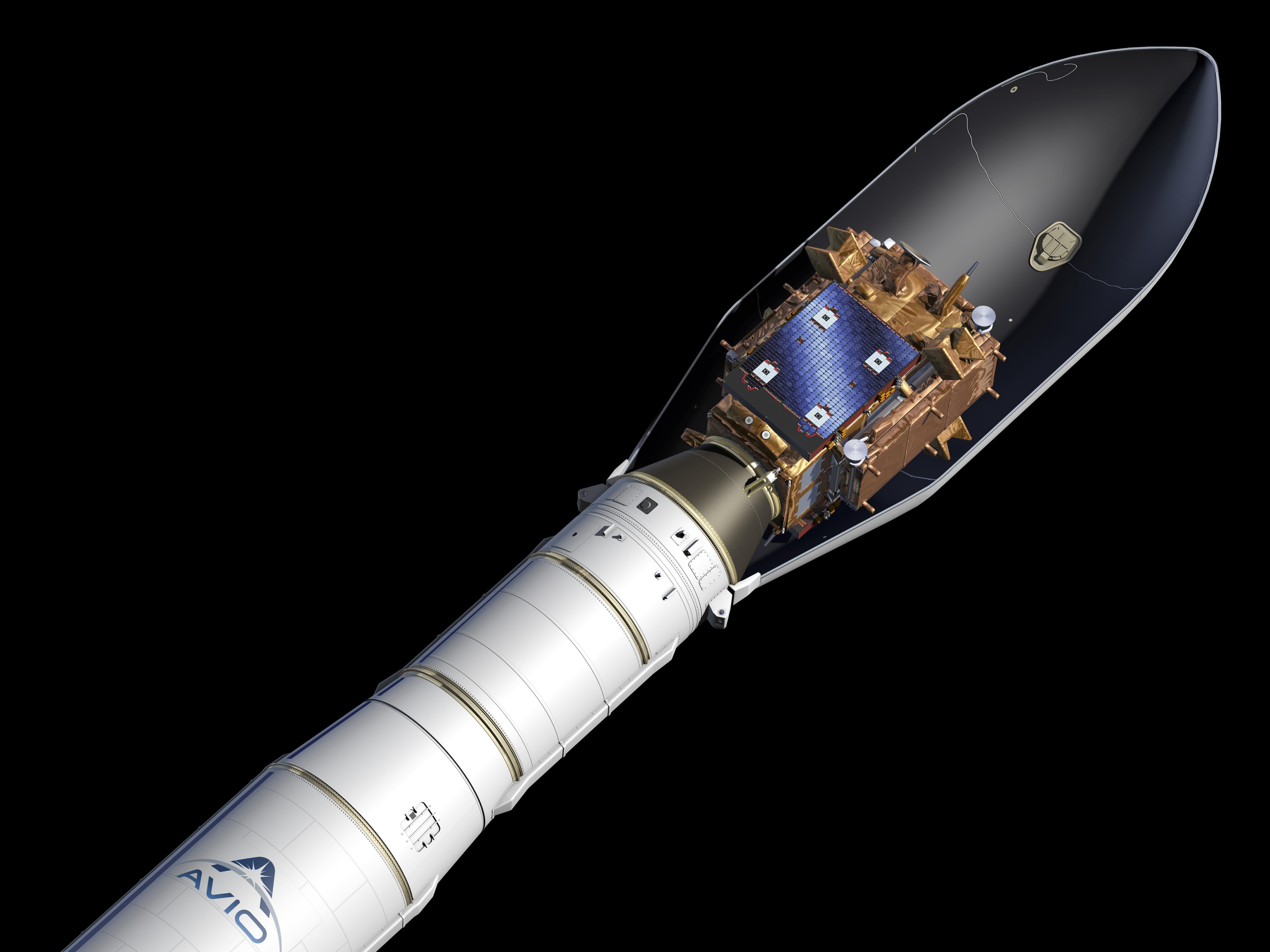 ESA - Artist's impression of Sentinel-1C in its Vega-C launcher