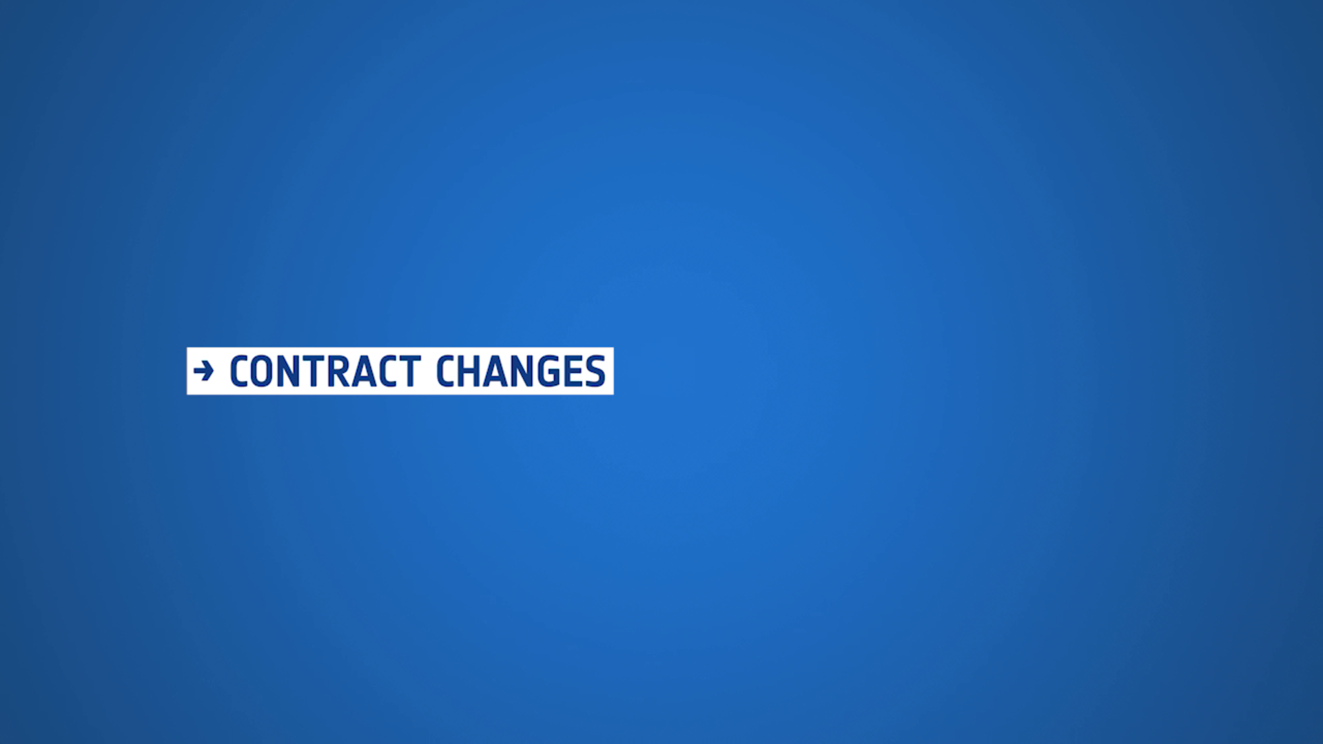 ESA - Contract changes